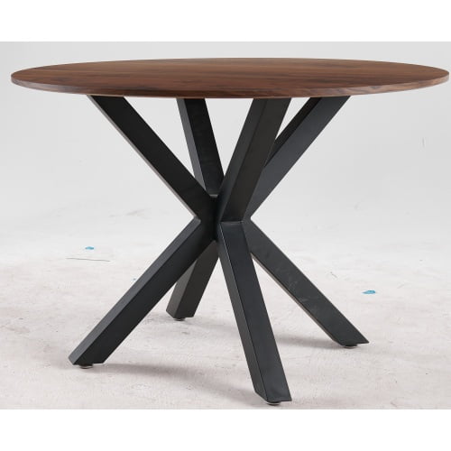42-inch Round Pedestal Dining Table - Mid-Century Modern Style with MDF ...