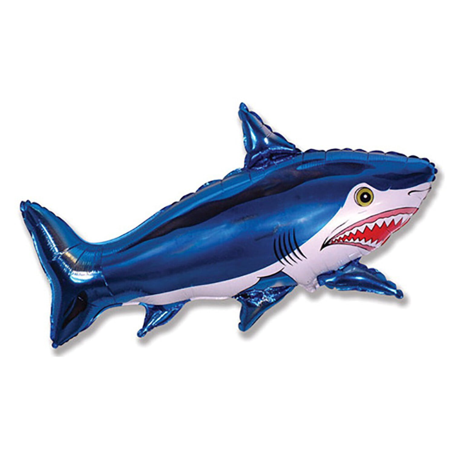 LA Balloons 42" Ocean Themed Shark Shaped Blue Foil Mylar Party Balloon ...