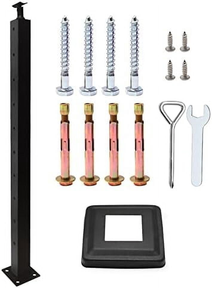 42 inch Square Cable Railing Post, Stainless Steel Stair Handrail ...
