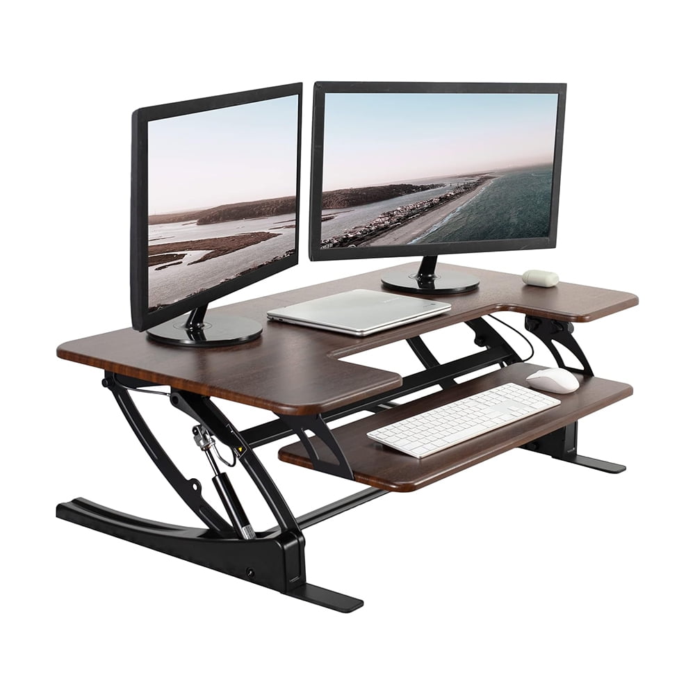42 inch Stand Up Desk Converter, V Series, Quick Sit to Riser ...