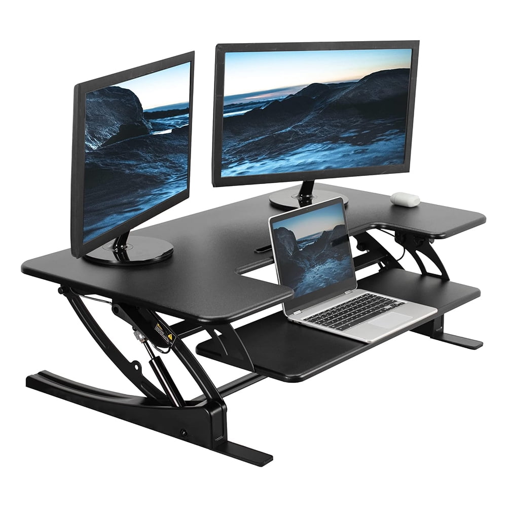 42 inch Stand Up Desk Converter, V Series, Quick Sit to Riser ...