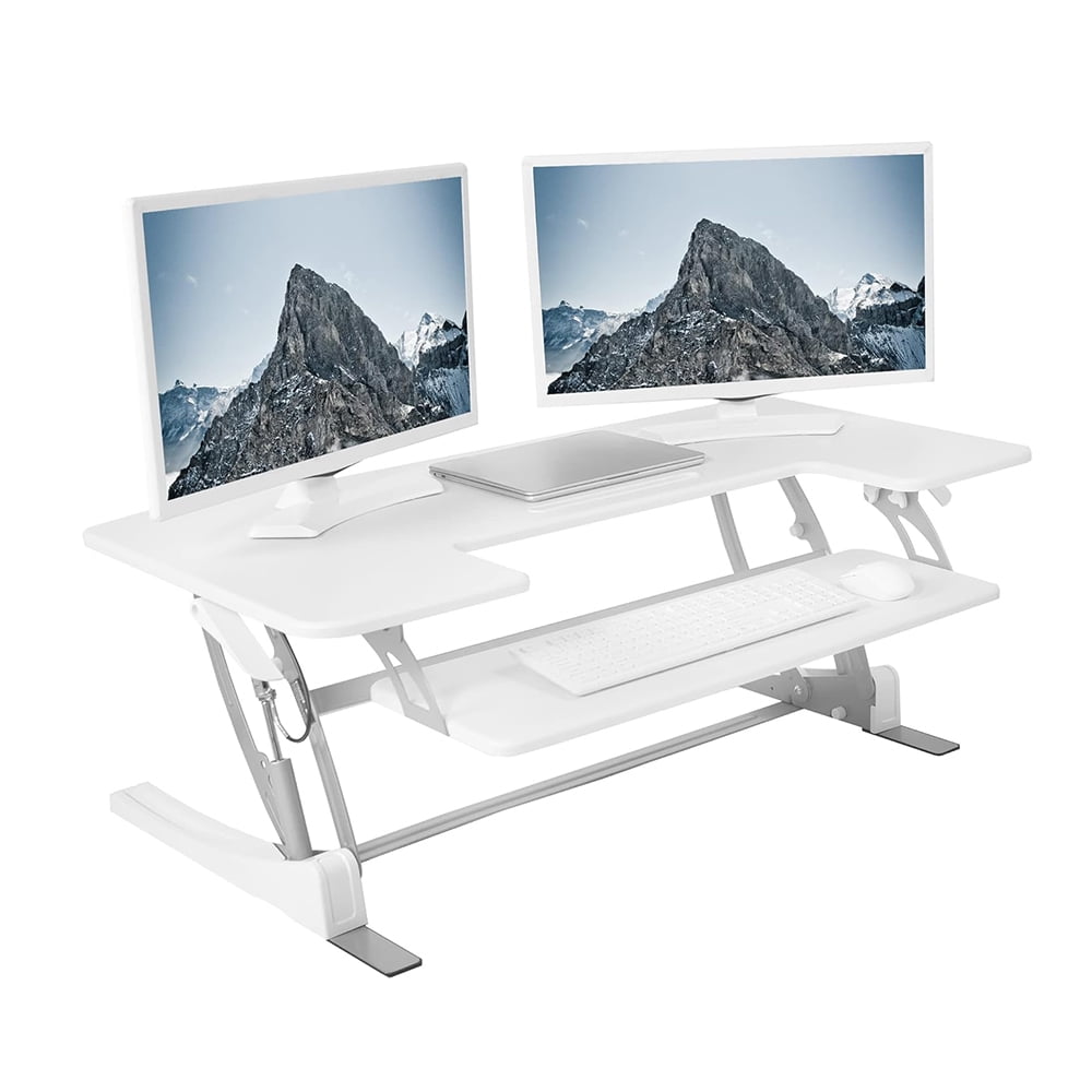 42 inch Stand Up Desk Converter, V Series, Quick Sit to Riser ...
