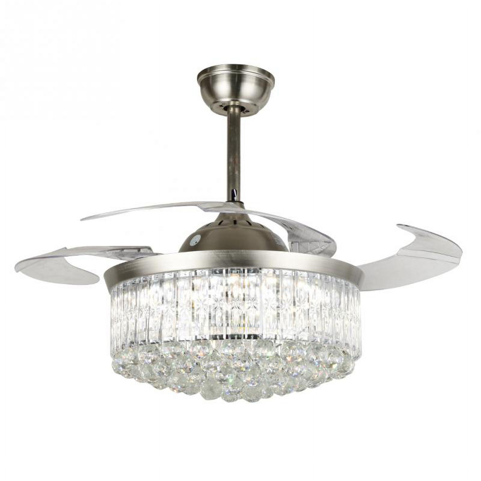 42-inch post-modern luxury stealth fan chandelier, crystal ceiling fan ...