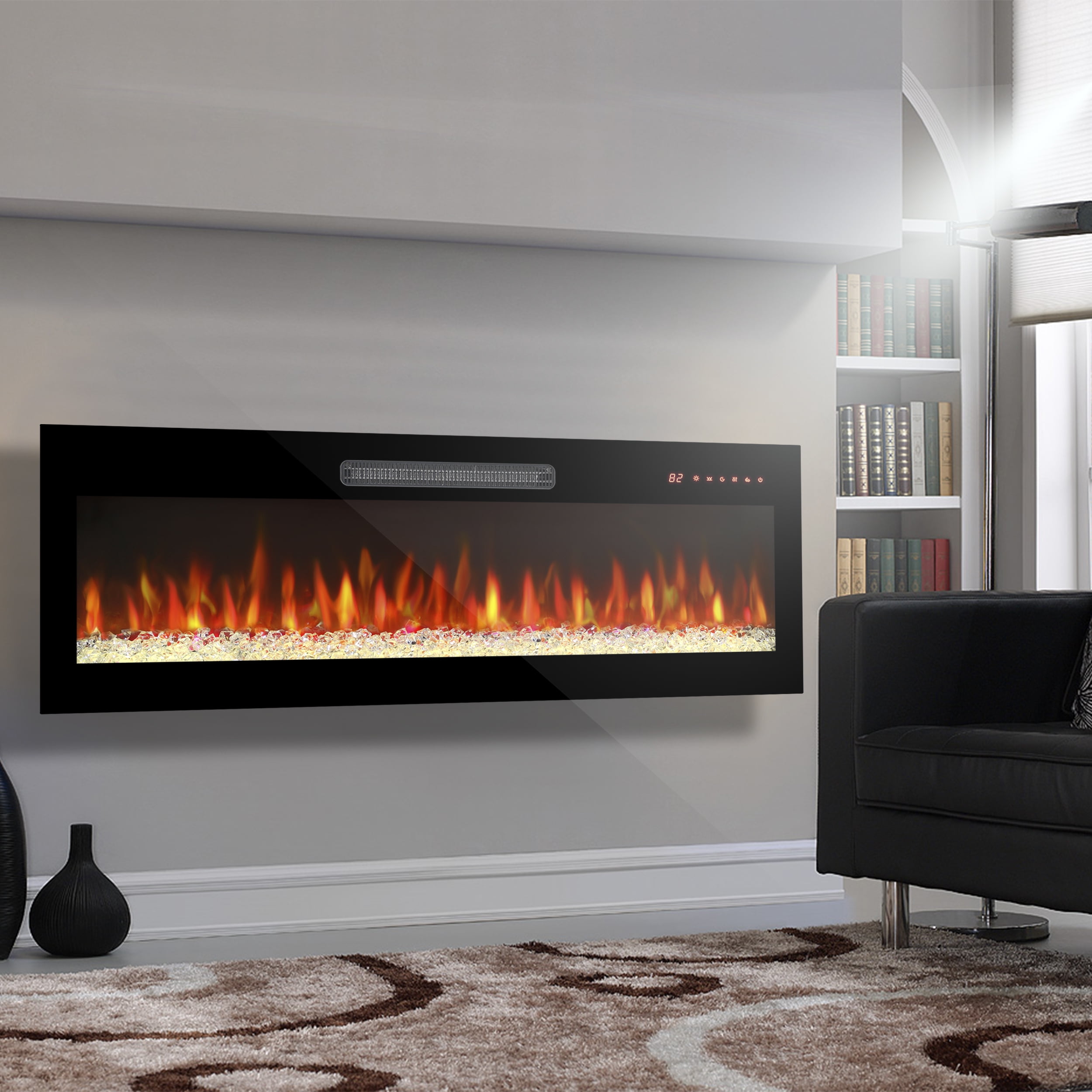 42 inches Electric Fireplace Inserts, KSIN LEUE Recessed and Wall ...