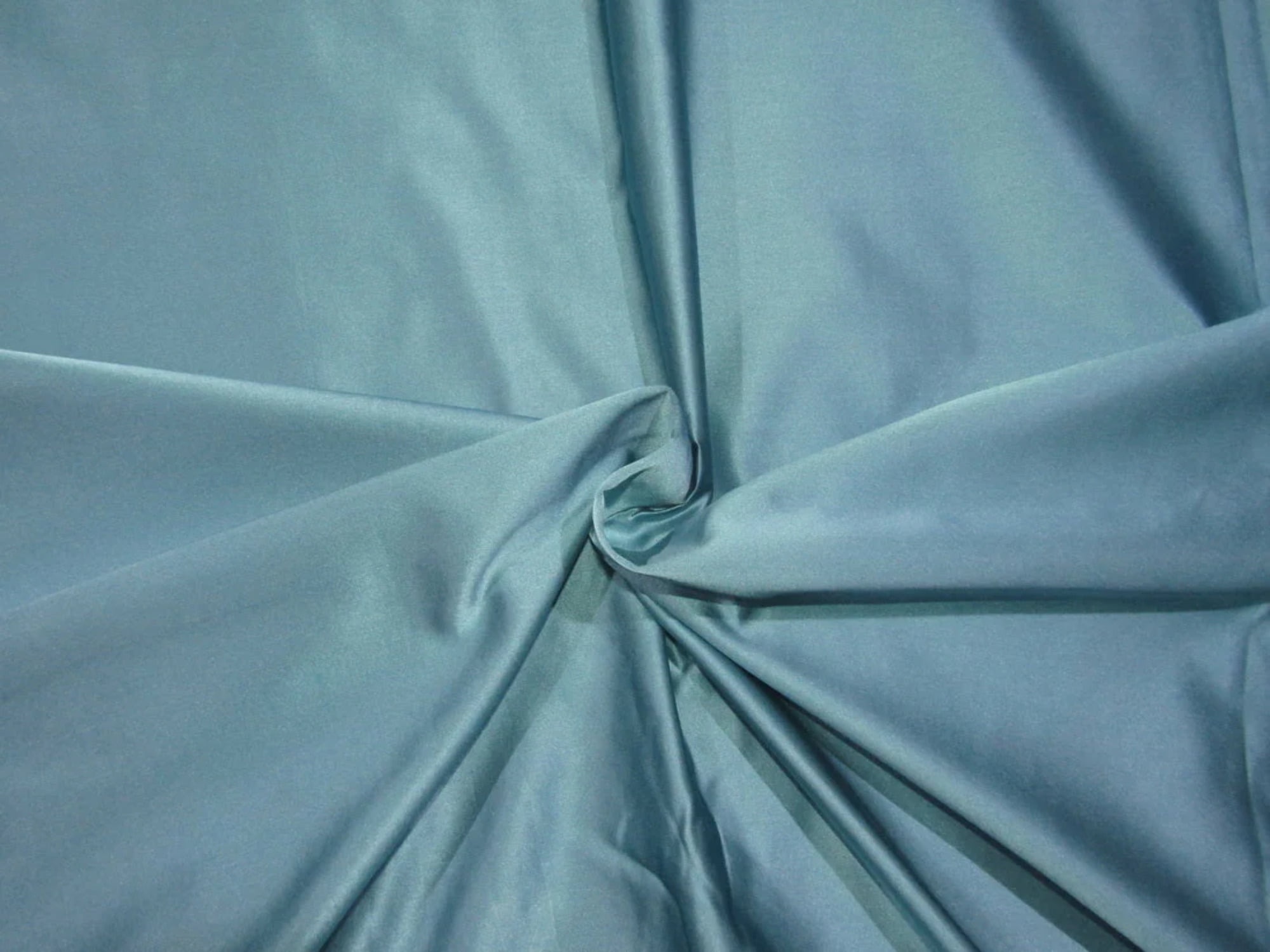 42 momme 100% silk duchess satin fabric TURQUOISE BLUE reversible ...
