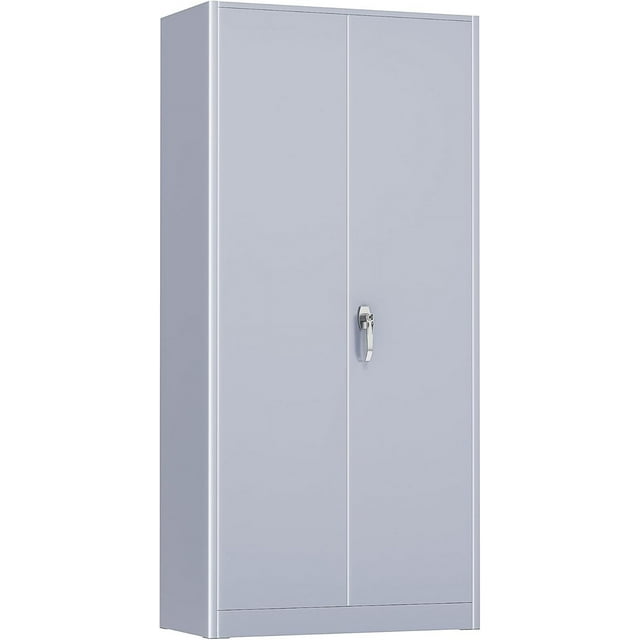 42\u201D Metal Cabinet Lockable File Cabinet with 2 Doors and 2 ...