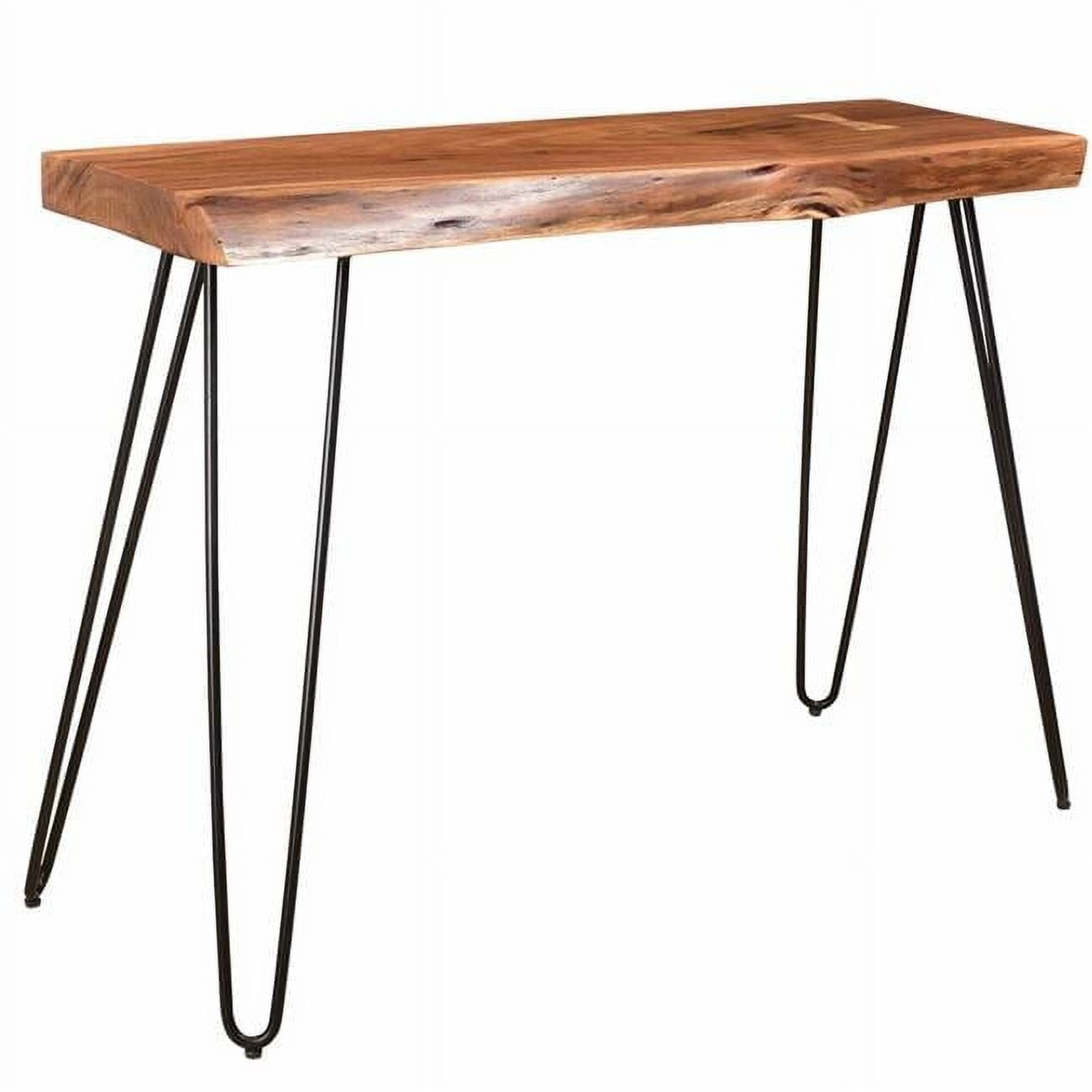 42 x 14 x 30 in. Nila Console & Desk in Natural & Black - Walmart.com