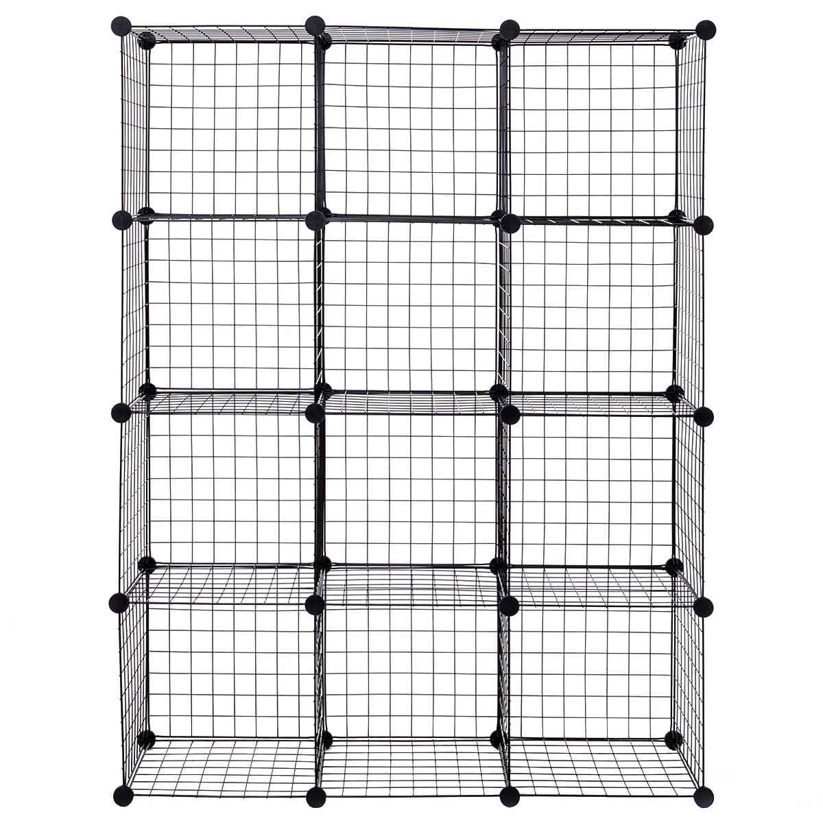 42" x 14" x 56" DIY 12-Cube Metal Grid Wire Storage Cubes - Walmart.com