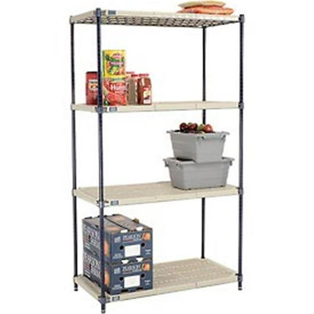 42 x 18 x 74 in. Vented Plastic Shelving with Nexelon Finish - Beige ...