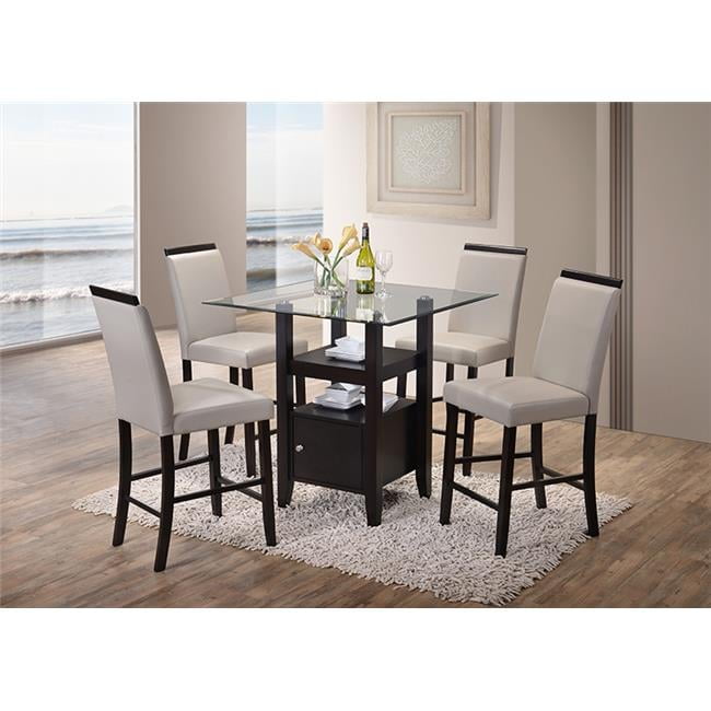 42 x 21 x 17 in. Parson Chairs, Cappuccino & Gray - Set of 2 - Walmart.com