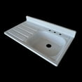 NBI Drainboard Sinks White Reinforced Cast Acryllic 42" x 24" Single ...