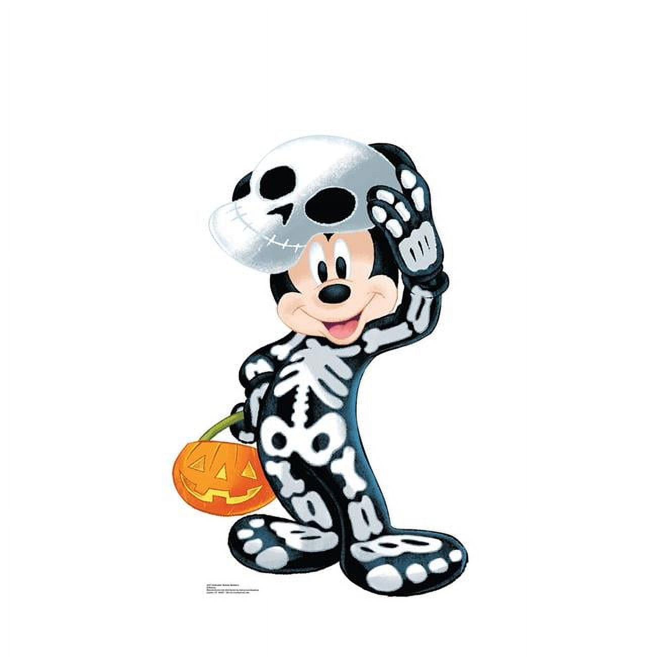 GiftsGoneWild Halloween Mickey Skeleton Cardboard Cutout, Lifesize 42 x ...