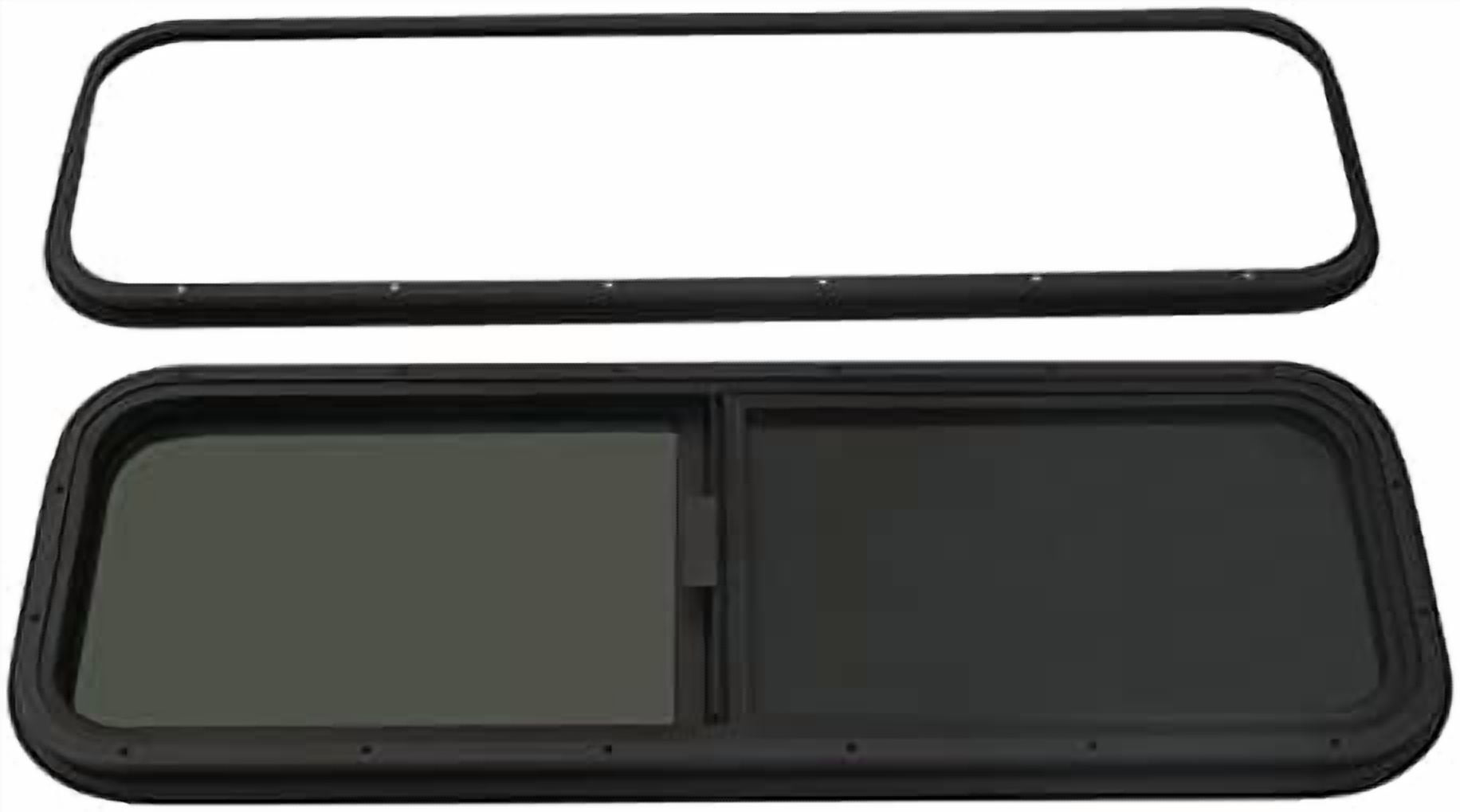 42''x12" Vertical Slider RV Window Universal Teardrop Horizontal Sliding C Window RV Glass ...