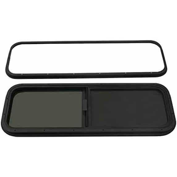 42''x12" Vertical Slider RV Window Universal Teardrop Horizontal Sliding C Window RV Glass ...