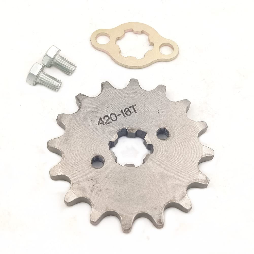 420 16T 17mm with Retainer Clip and Bolts Front Engine Sprocket for ...