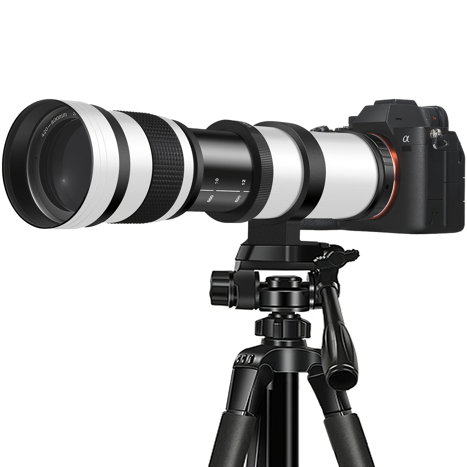 420-800mm F/8. 3-16 High-Power Telephoto Zoom Lens with Manual Focus ...