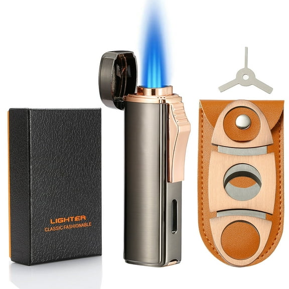 Torch Lighter, Butane Lighter, Windproof Triple Jet Flame Torch Lighter ...