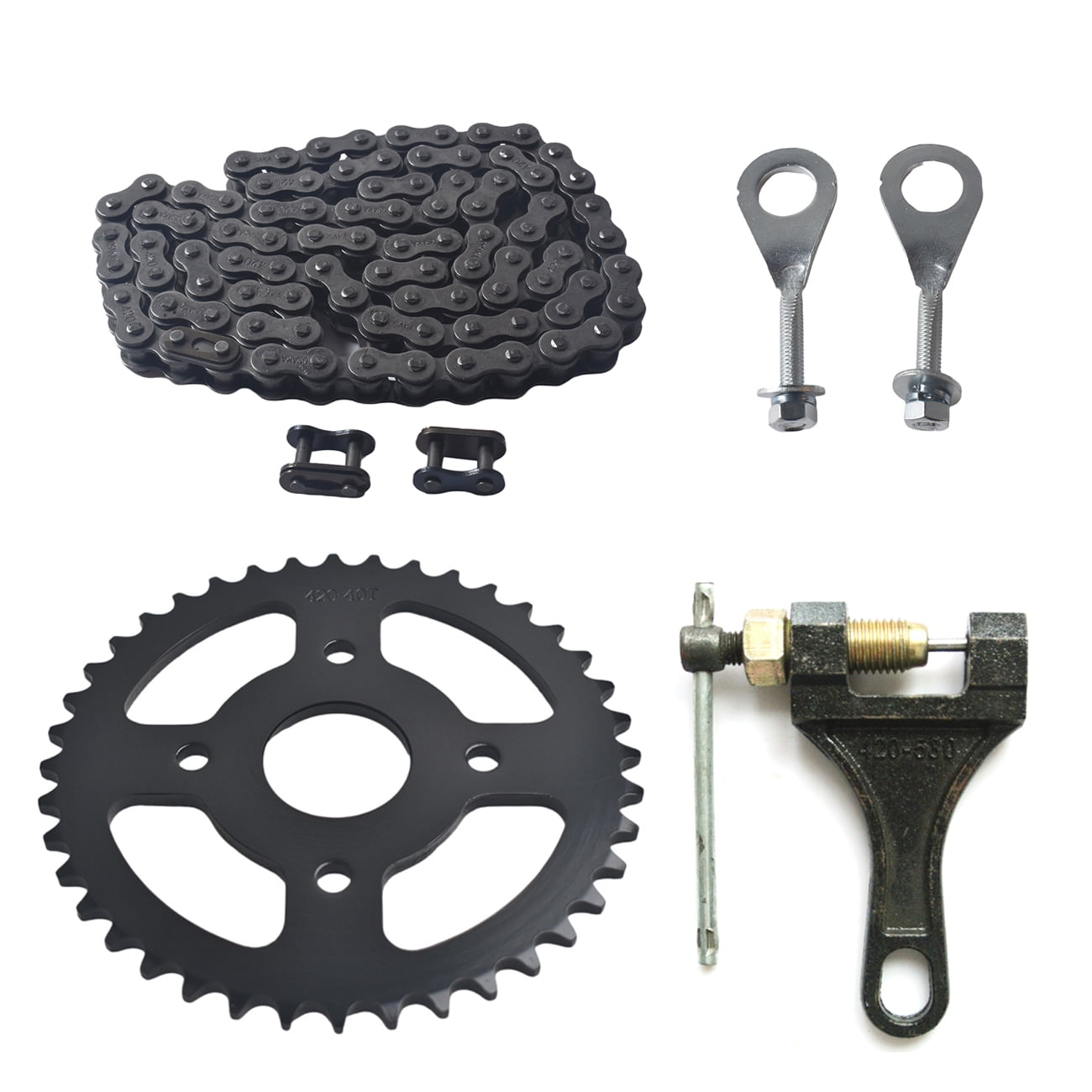 420 Chain 40 Tooth Sprocket Rear Drive Chain 90 Links for Coleman ...