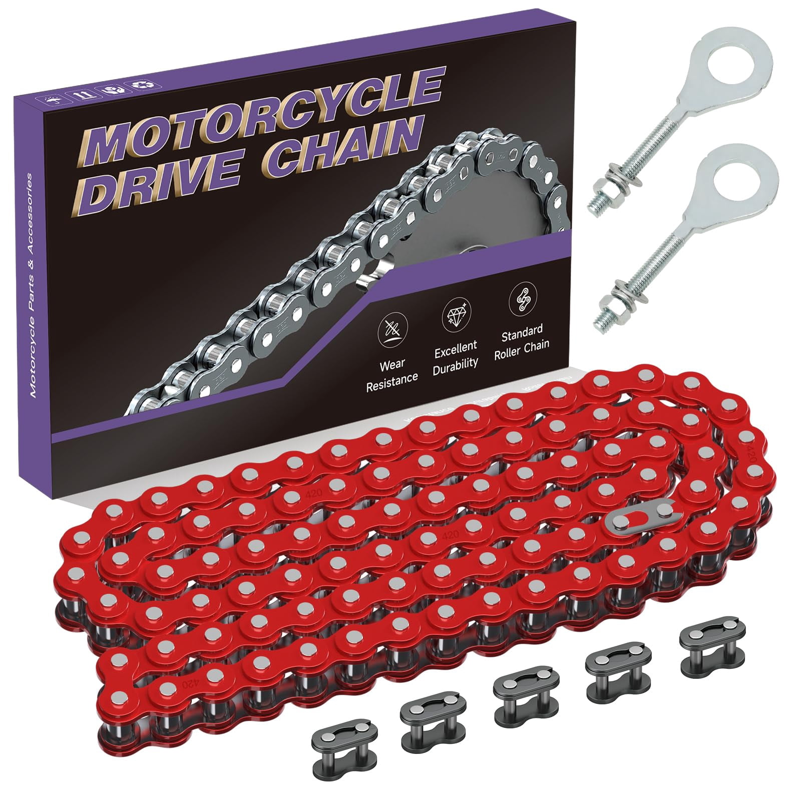 420 Chain Mini Bike Chain 90 Links Replacement for Coleman Mini Bike ...