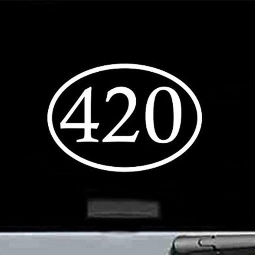 420 Maijuana Vinyl Cut Decal With No Background | 5 Inch White Decal ...