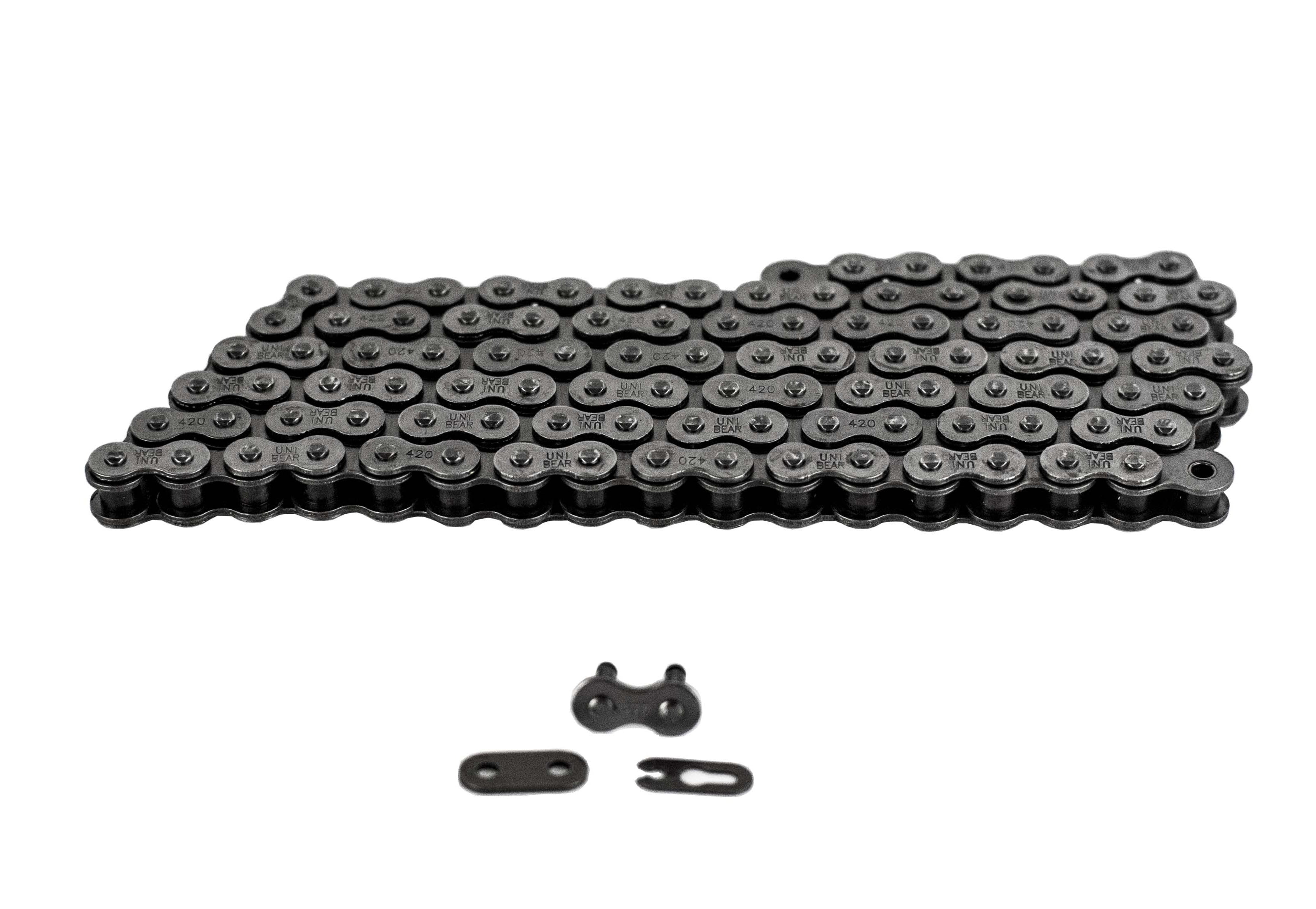 420 Motorcycle Chain 100 Link with 1 Connecting Link - Walmart.com