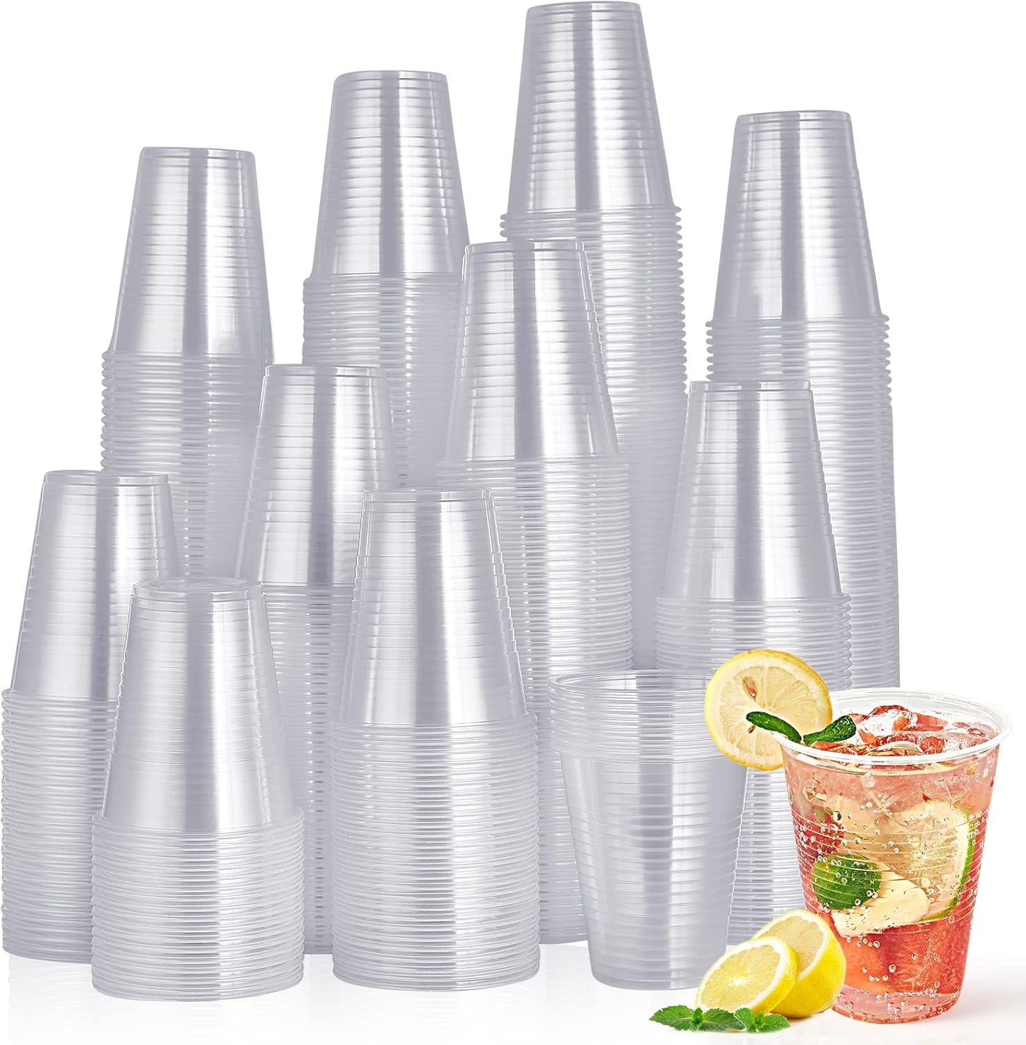 420 Pack 16 Ounce Clear Disposable Plastic Cups for Cold or Hot Drinks ...
