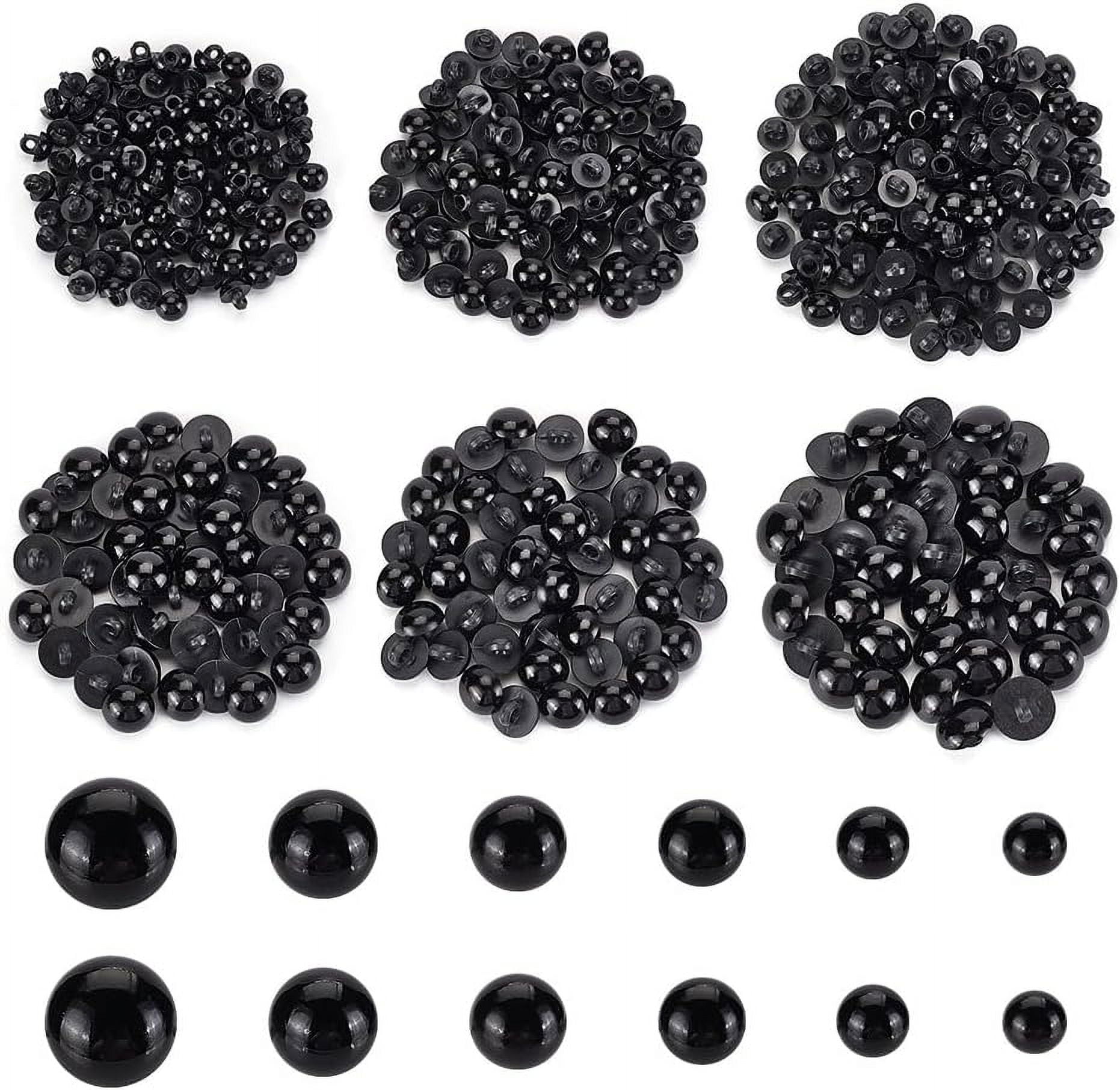 420 Pcs 6 Sizes Safety Eyes Buttons Plastic Crafting Eyes Sew on Round ...