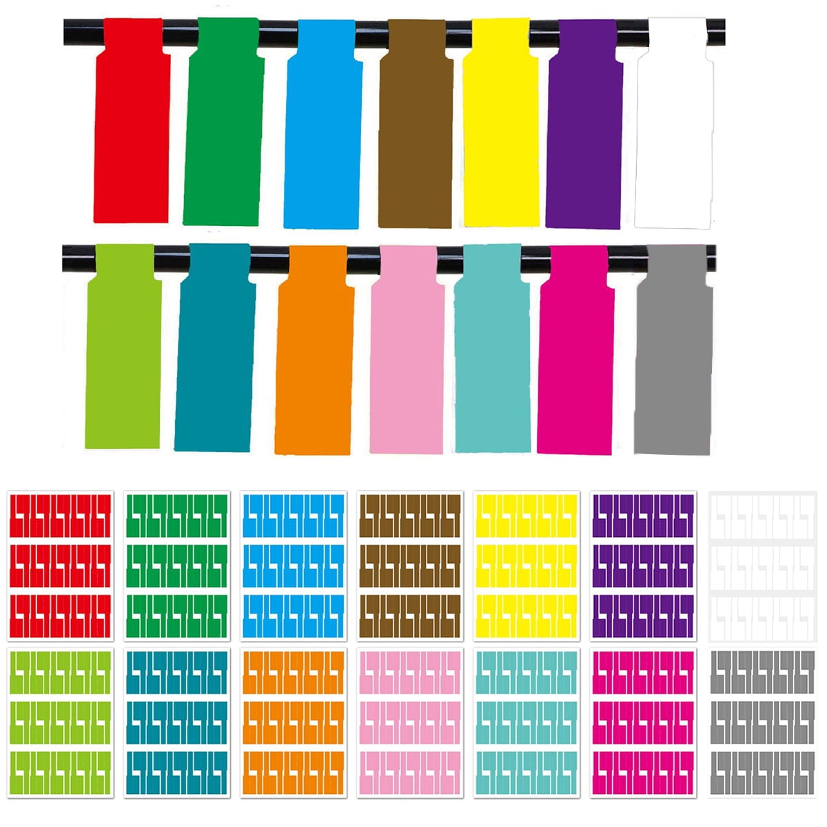 420 Pcs Cable Labels, 14 Colors Waterproof Cable Tags Wire Labels For ...