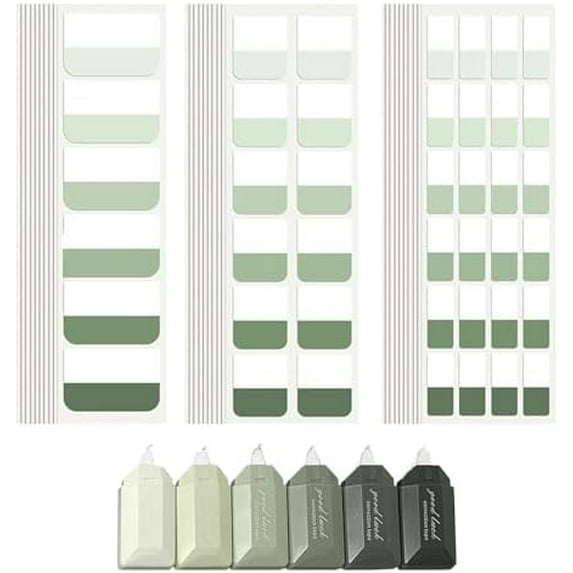 420 Pcs Green Bible Tabs, Gradient Repositionable Sticky Index Paper ...