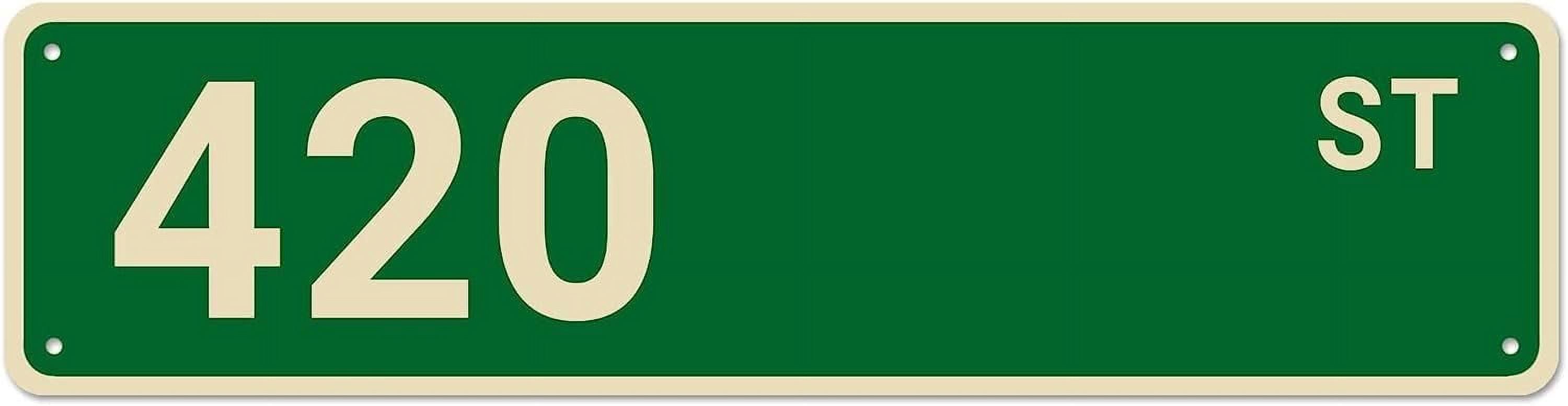 420 Street Signs, 420 Decor 420 Sign, Wall Decor for Home/Driveway/Man ...