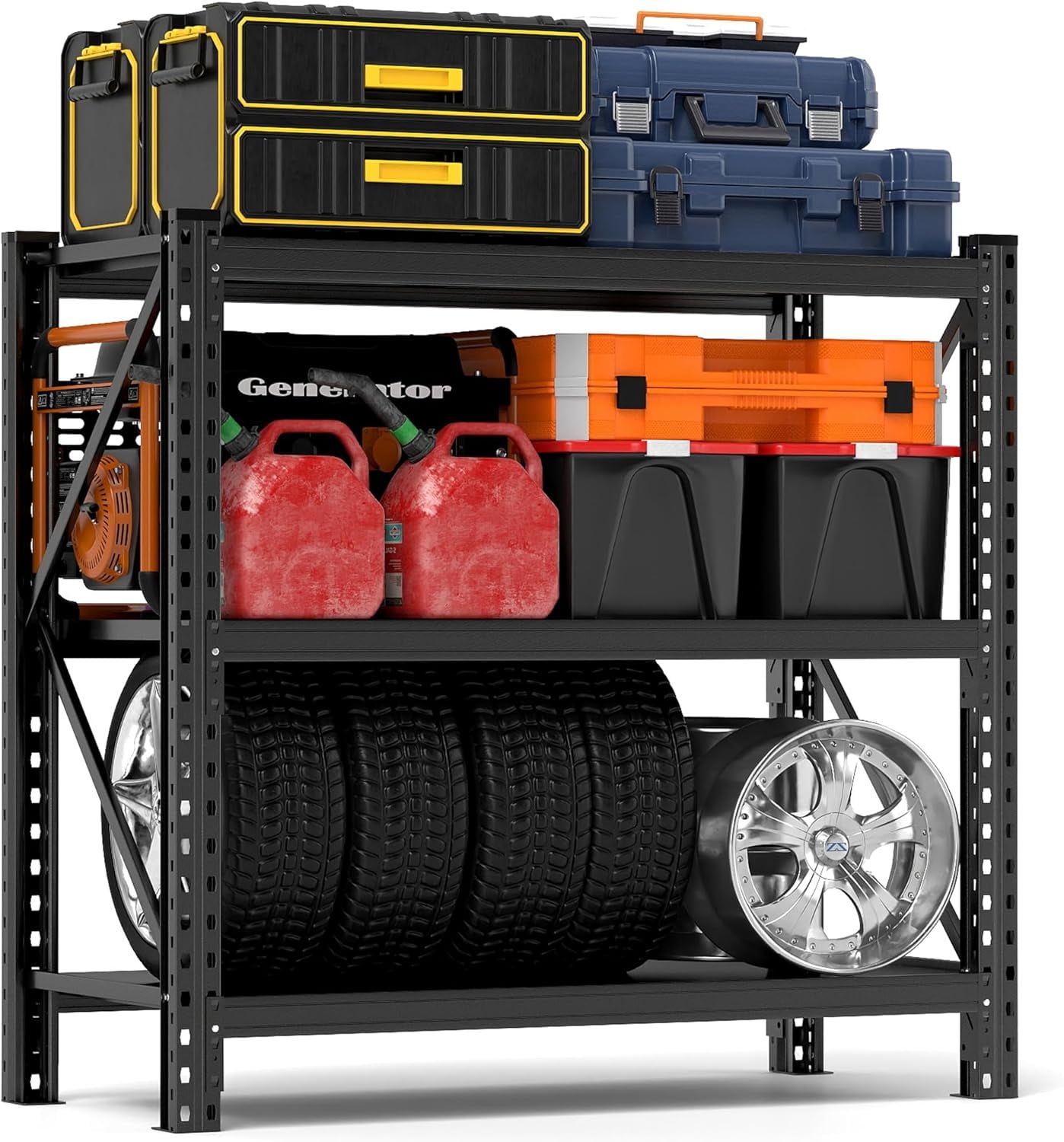 4200LBS Heavy Duty Garage Shelving, Grade Steel Shelving, High Load ...