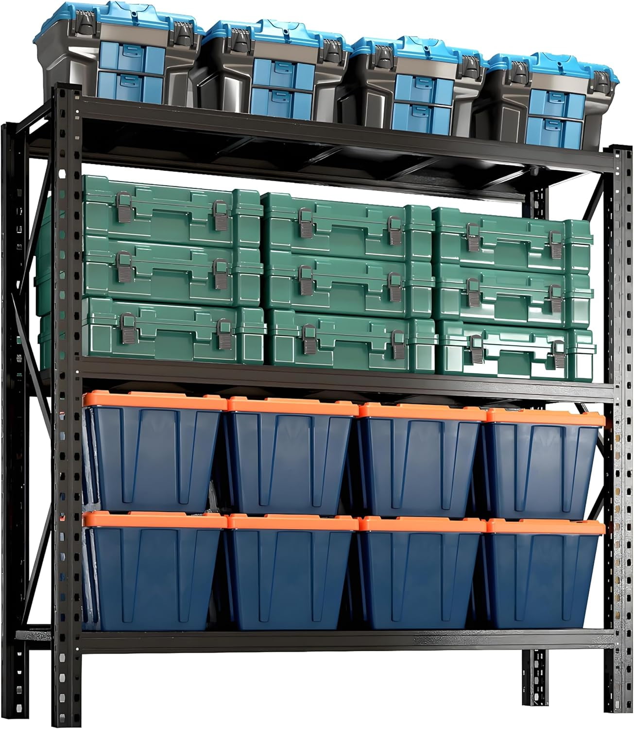 4200LBS Metal Garage Shelving, Strong Load Bearing Heavy Duty Shelves ...