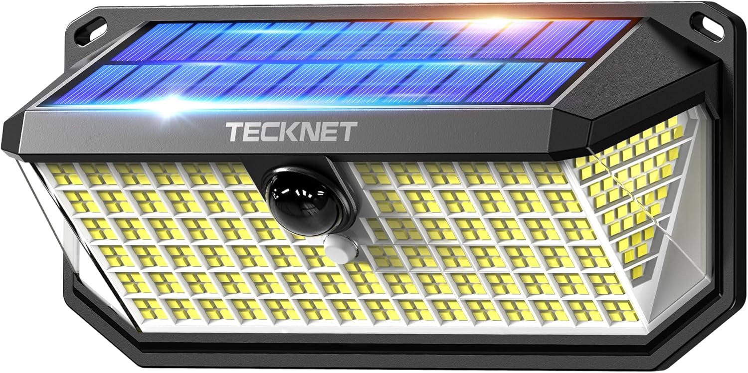 4200Lm 416 LED Solar Lights Outdoor Waterproof, 300° Angle & 3 Lighting ...