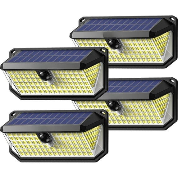 4200Lm 416 Solar Motion Lights Outdoor , 300? Angle & 3 Lighting Modes ...