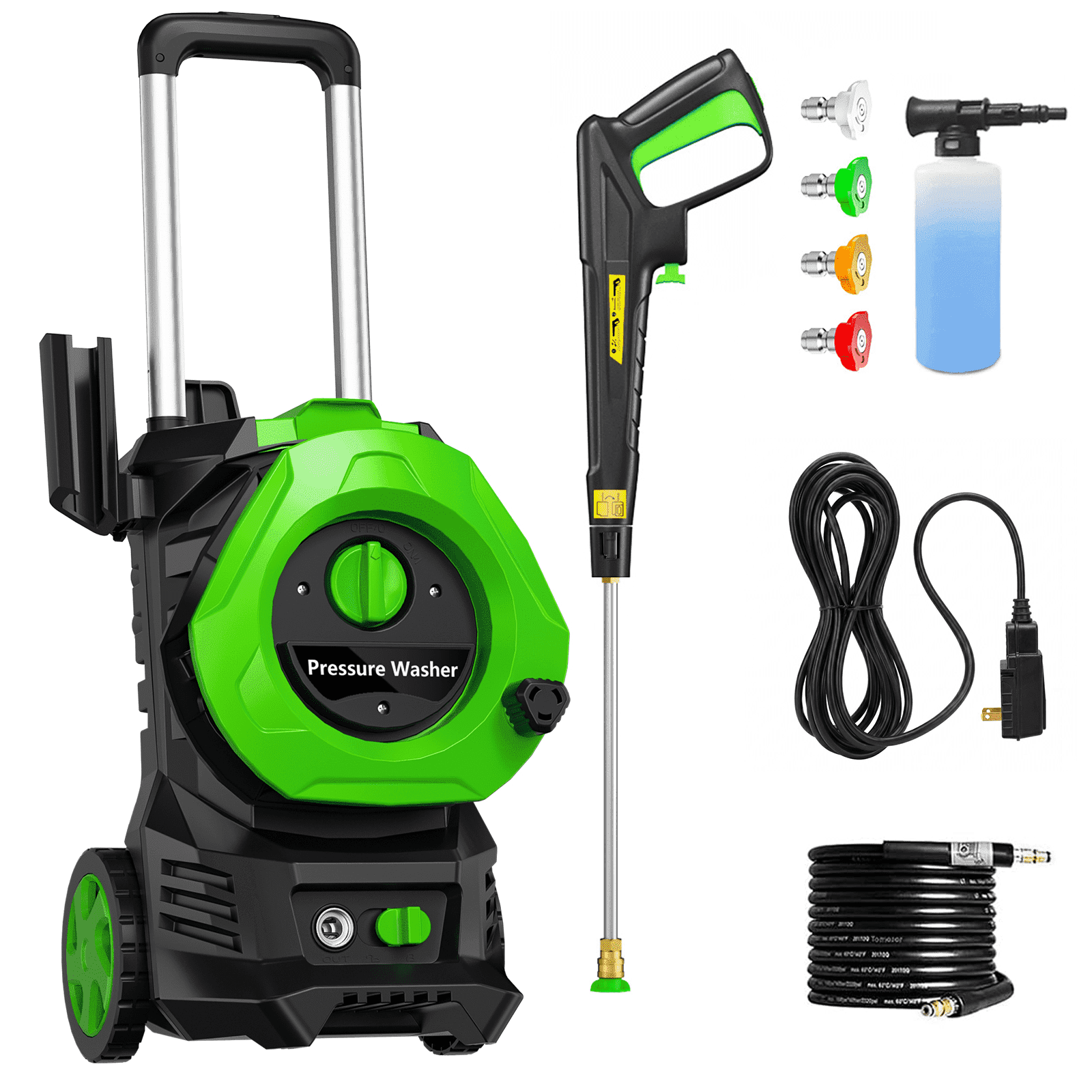 4200PSI-Max Pressure Washer 2.8GPM Power Washer 4 Nozzles ,500ml Foam ...