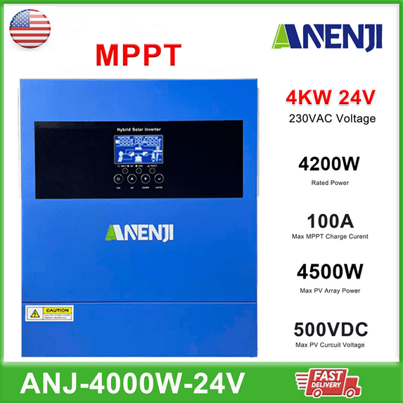 4200W 24V Hybrid Solar Inverter Single Phase 230Vdc MPPT 100A Charger ...