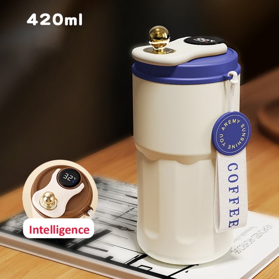420ML Smart Coffee Cup Thermal 316 Stainless Steel Double Drink ...