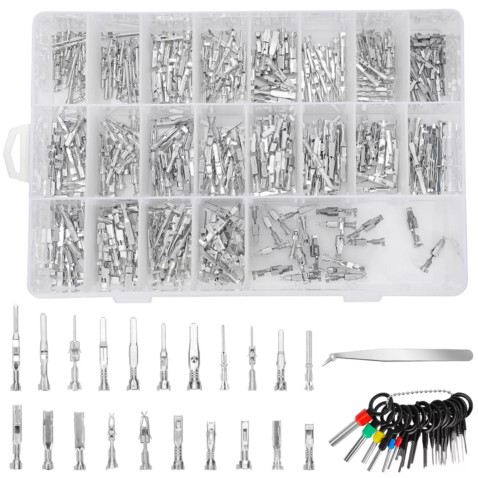 420PCS Connector Pins 21 Types Electrical Wire Terminal Kit,18PCS ...