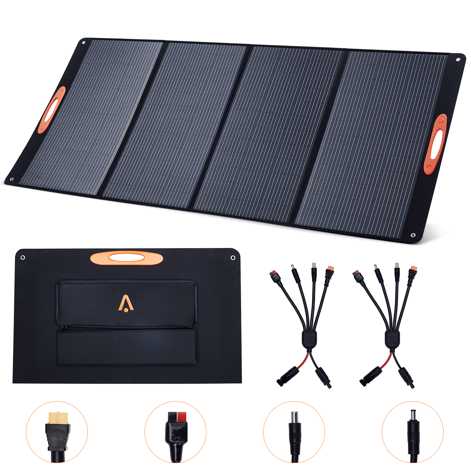 420W Portable Solar Panels, Foldable Monocrystalline Panel Kit for ...