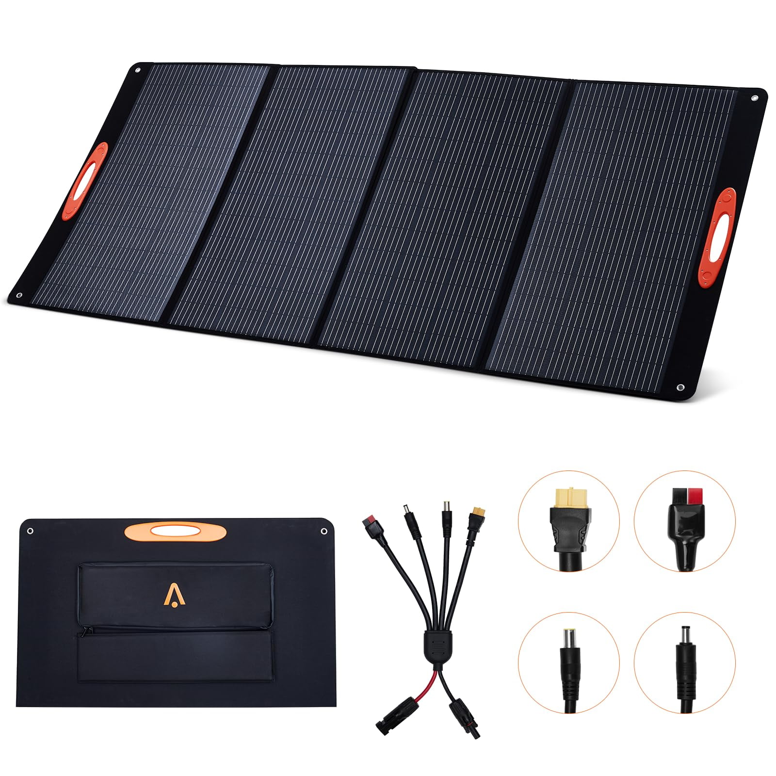 420W Portable Solar Panels, Foldable Monocrystalline Panel Kit for ...