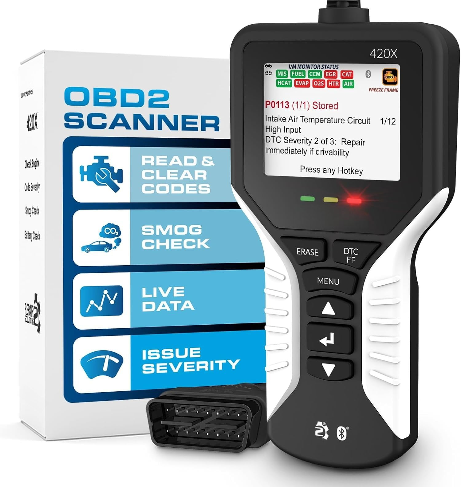 420X OBD2 Scanner Diagnostic Tool, Read and Clear Check Engine Light ...