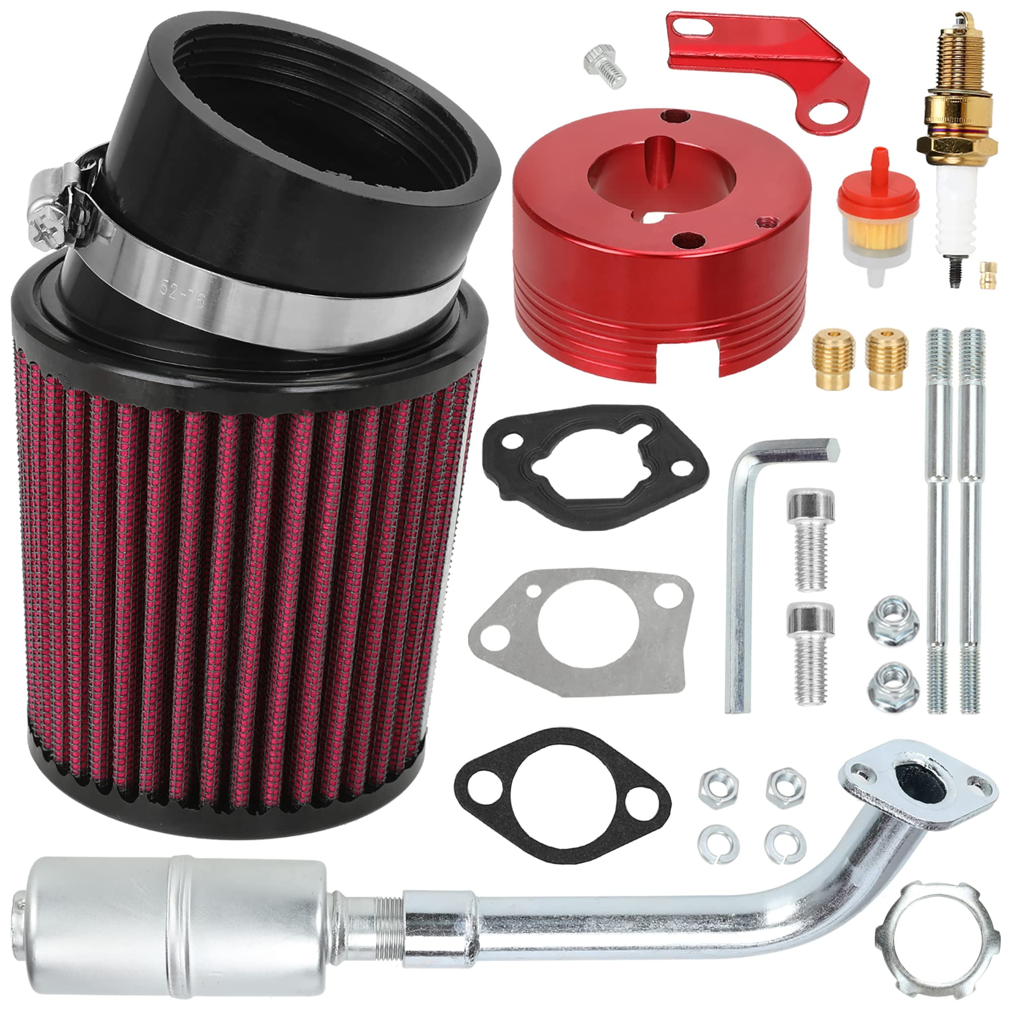 420cc Exhaust Header Pipe Muffler Air Filter Jet Kit for Predator 420 ...