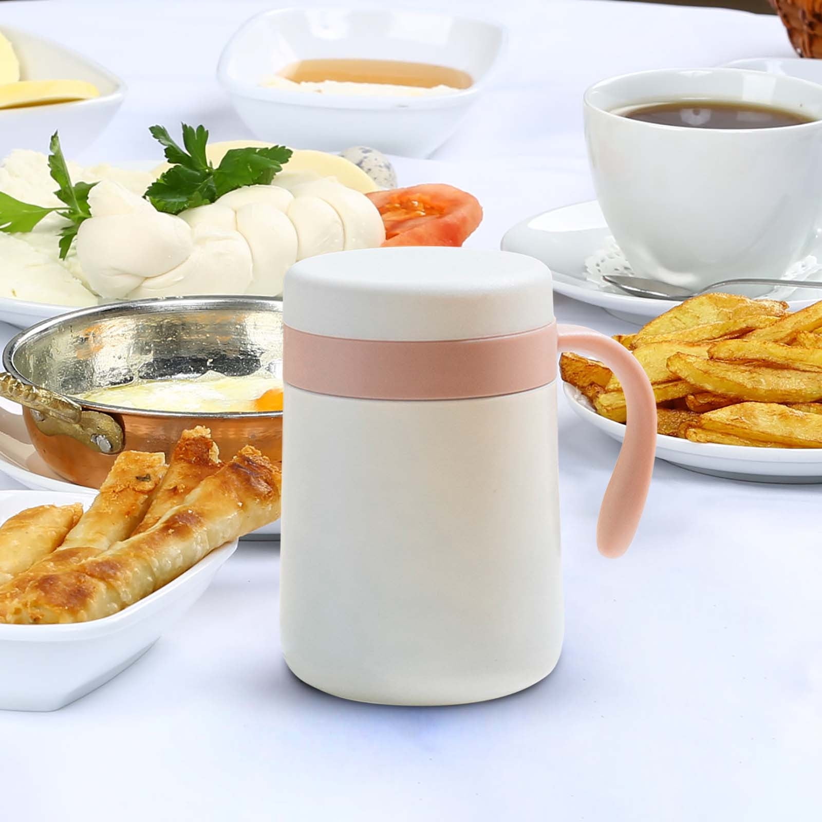 420ml Insulated Food Jar with Handle – Thermal Lunch Container for ...