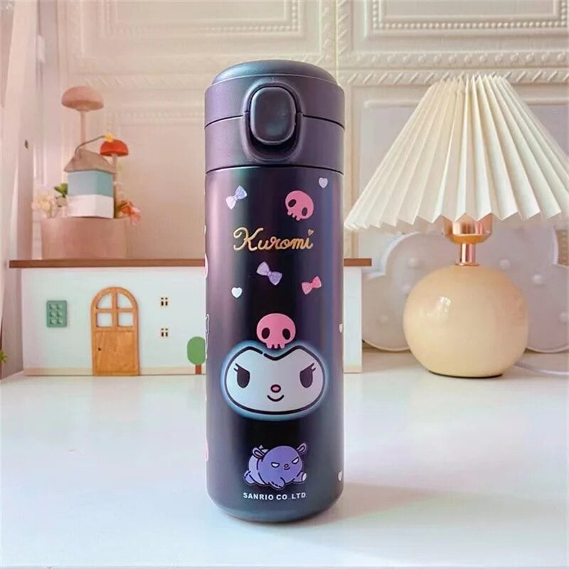 420ml Sanrio Hello Kitty Stainless Steel 316 Thermos Kawaii Kuromi Cinnamoroll Melody Kids ...