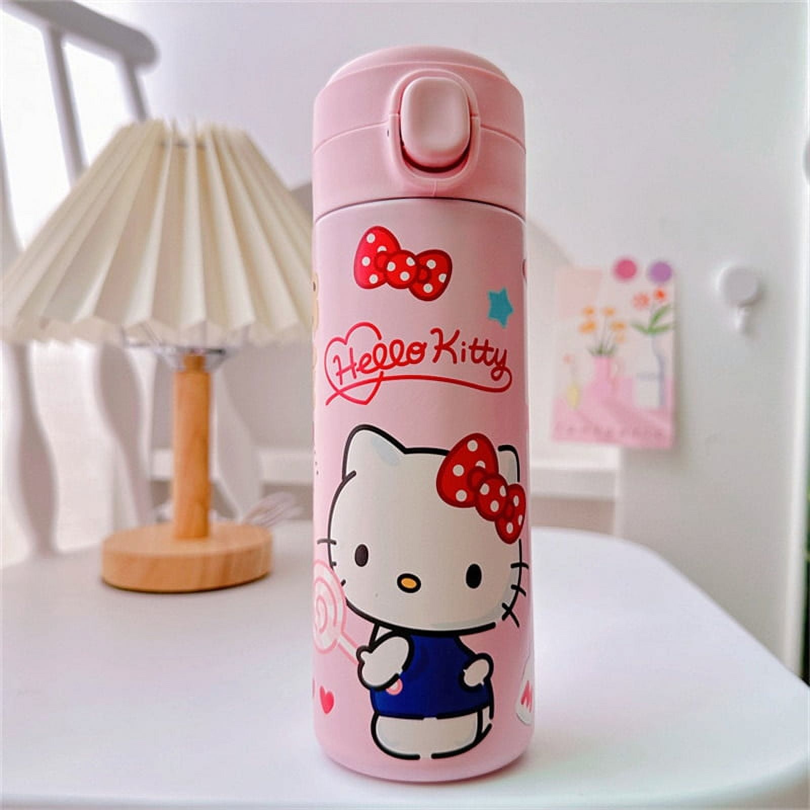 420ml Sanrio Hello Kitty Stainless Steel 316 Thermos Kawaii Kuromi Cinnamoroll Melody Kids ...