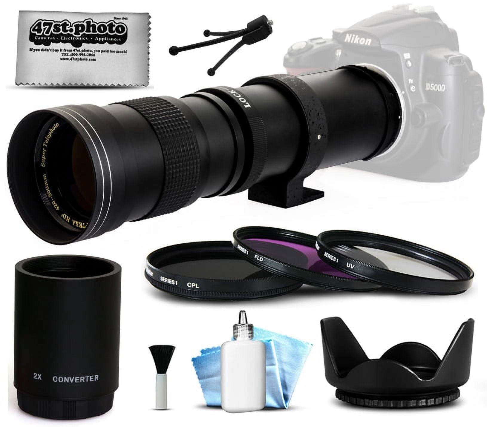 420mm-1600mm Super Telephoto Lens Bundle Package for Canon EOS M M2 EOS ...