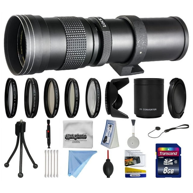 420mm 1600mm Super Telephoto Lens Bundle for Canon SL1 T5i T5 T4i T3 ...