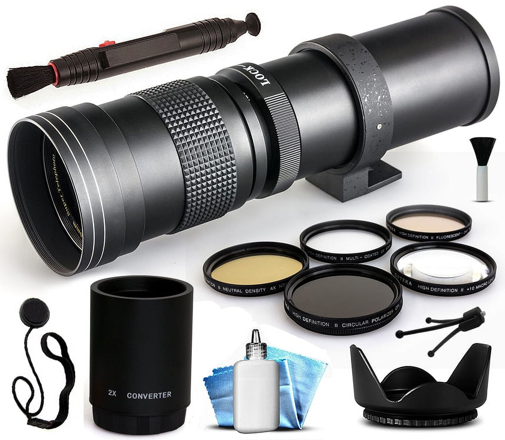 420mm 1600mm f8.3 Super Telephoto Lens Package for Nikon D90 D3000 ...