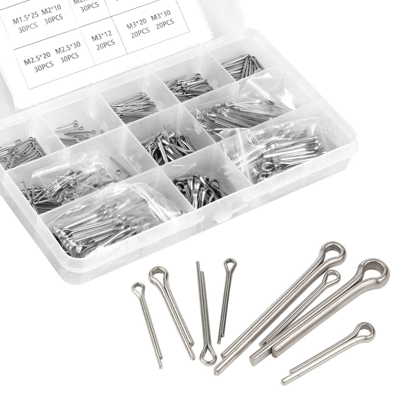 420x Split Pin Fastener Clips Set 304 Stainless Steel, Hairpin Design ...