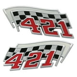421 Fender Emblem Set For 1962-1964 Pontiac Grand Prix Bonneville and ...